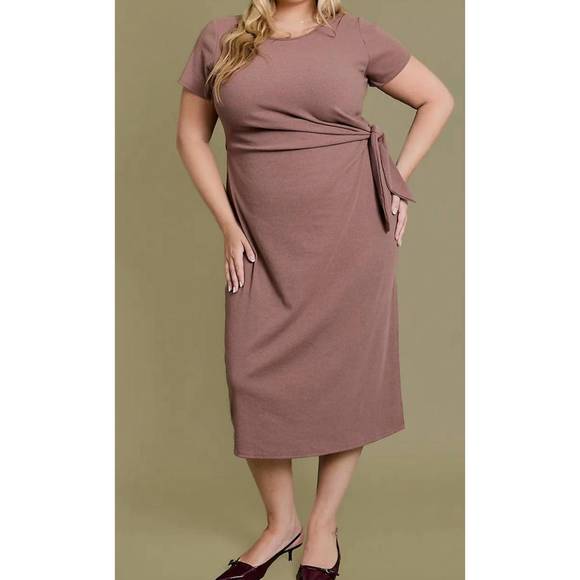 Gilli | Dresses | New Gilli Plus Size Ribbed Waist Tie Midi Dress In ...